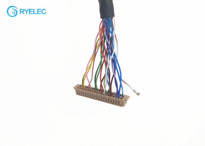 Crimping / Pressing Type LVDS Cable Assembly With DF13 / DF14 Connector
