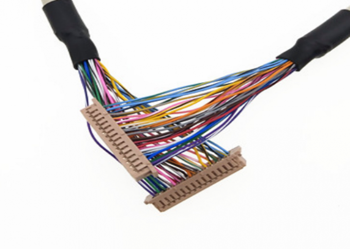 Round Grey Electronic LVDS Monitor Cable For LCD Controller Board 30 Pin