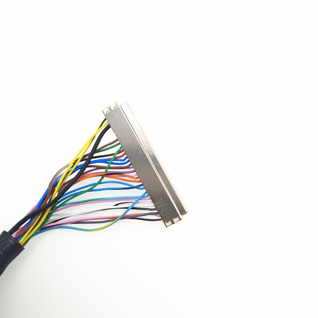 30 Awg Shielded Round Y Lvds Cable 30 Pin JAE FI-X30H To 2* DF14-20S-1.25C