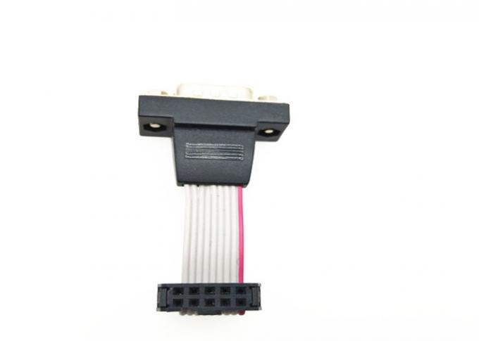 RS232 Serial Flat Ribbon Cable Assembly D - Sub DB9 9 Pin Male To IDC ...