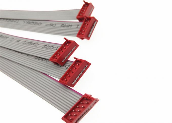 10P Male Smt Flat Ribbon Cable Assembly Red IDC Micro Match Connector ...