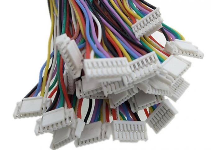Custom 1.25mm Pitch 8 Pin JST-GH / GHR-08V Connectors With Silicon 3239 30AWG Rubber Wire Cable