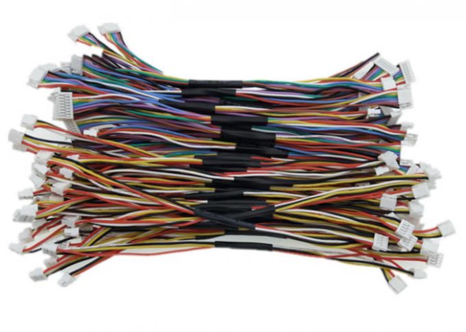 Custom 1.25mm Pitch 8 Pin JST-GH / GHR-08V Connectors With Silicon 3239 30AWG Rubber Wire Cable