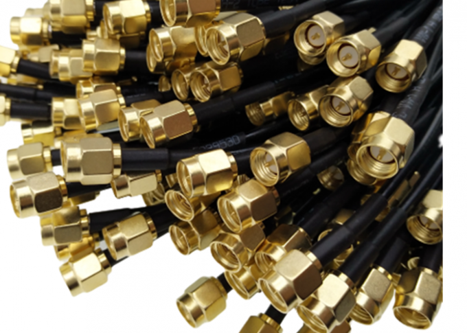 Straight SMA Male To SMA Male RG174A/U Flat Panel Indoor Digital TV ...