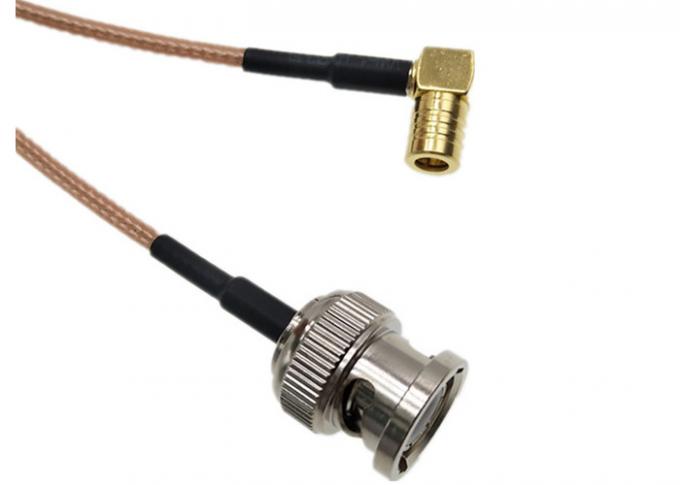 BNC Male To SMB Right Angle Female Micro Coaxial Rf Cable Rg316 For Antenna