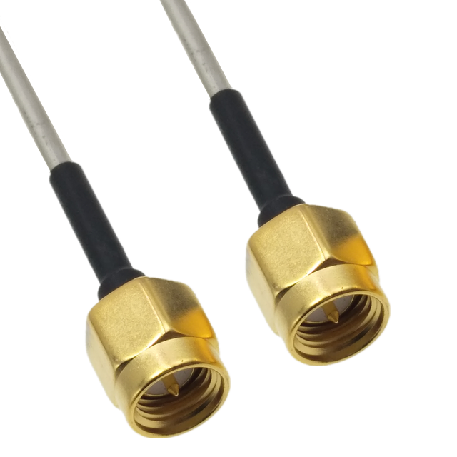 Straight 50ohm Semi Rigid RF Pigtail Coaxial Cable SMA Male To SMA Male