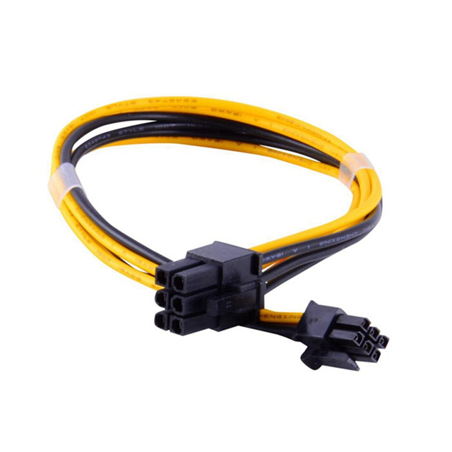 ROHS Dual Mini PciE PSU 8 Pin Graphics Card Adapter Cable