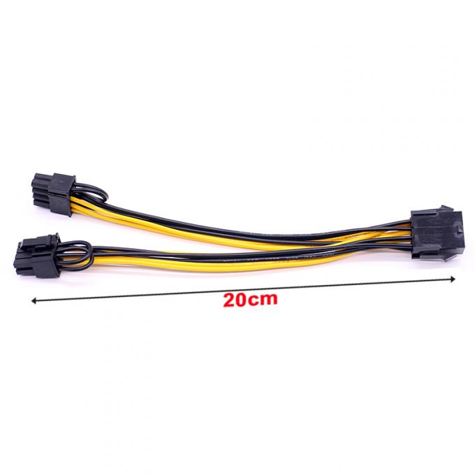 CE Molex Connector 6pin Gpu Power Extension Cable 20cm length