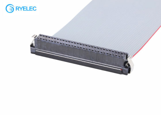 AC / DC100V Flexible Grey Ribbon Cable , 60 Pin FC Connector Flat ...