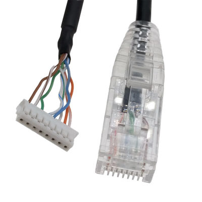 Custom Cat6 RJ45 OD3.6MM Network Lan Round Cable to JST ZH 1.5 6pin Harness