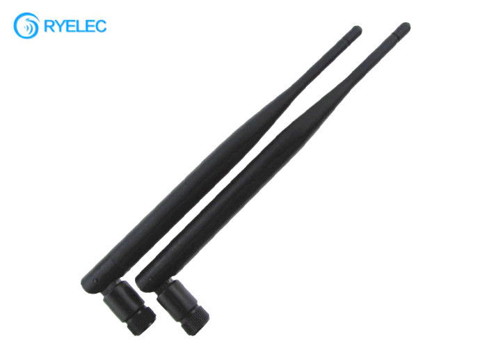 Black Cylindrical 5dbi 2.4 GHZ 5.8GHZ Double Frequency Wifi Rubber Whip ...