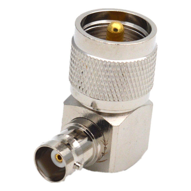 BNC Female UHF Male Elbow Radio Frequency Adapter