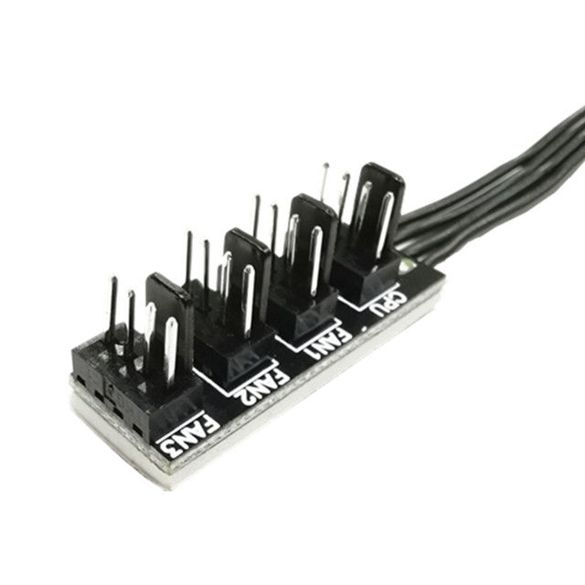 ROHS 40cm PVC Insulation PC Fan Header Power Hub 1 To 4