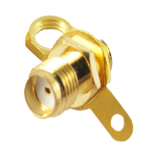 Rf Adapter Connector SMA Female Panel Mount With Nut Bulkhead Handle Solder