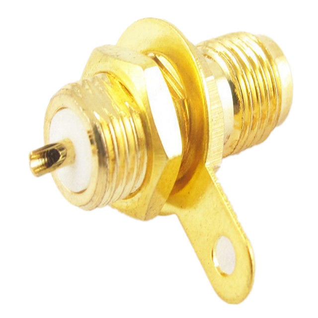 Rf Adapter Connector SMA Female Panel Mount With Nut Bulkhead Handle Solder