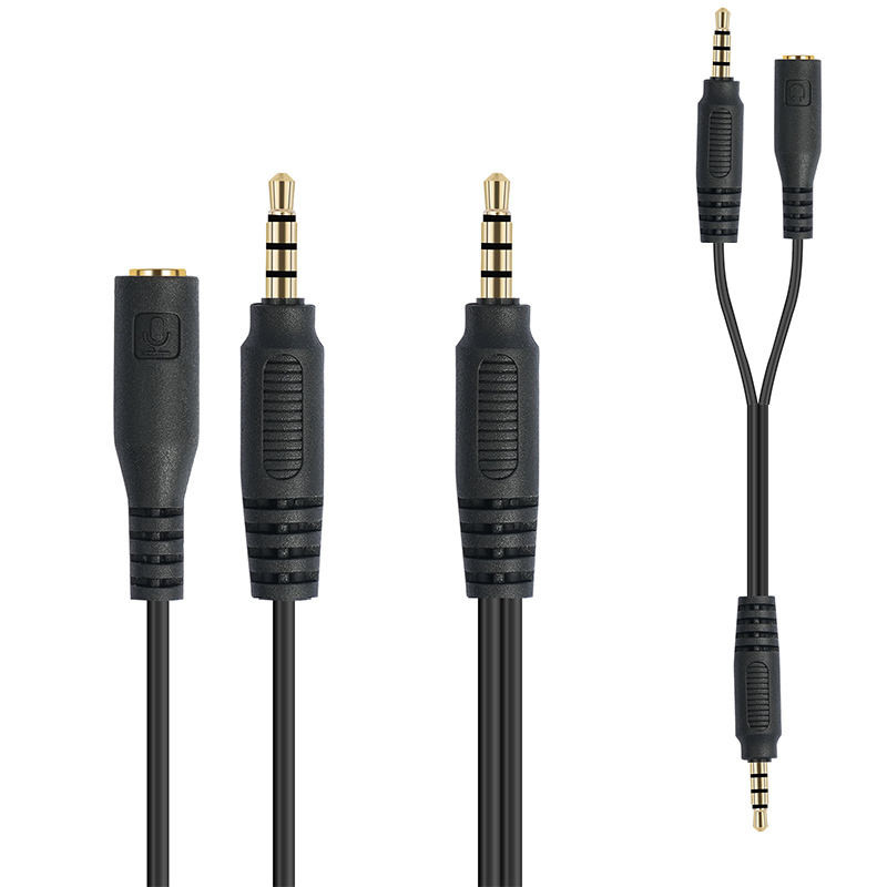 2 In 1 Cable Conversion Extension 3.5 Stereo Plug To 3.5 Stereo Plug To ...