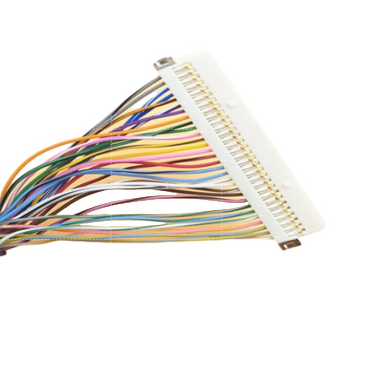 Led Lcd Converter Rainbow LVDS Cable Assembly 30 Pin Plug To 40 Pin DF13-40DP