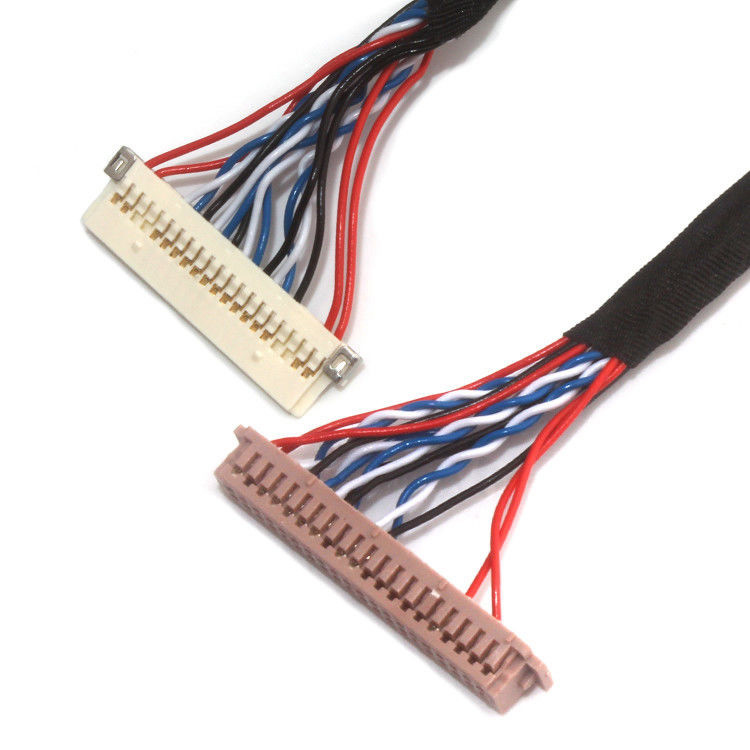 UL Micro Coax Cable Assemblies JAE Lvds Cable 30 Pin Fi X30 To Df13 ...