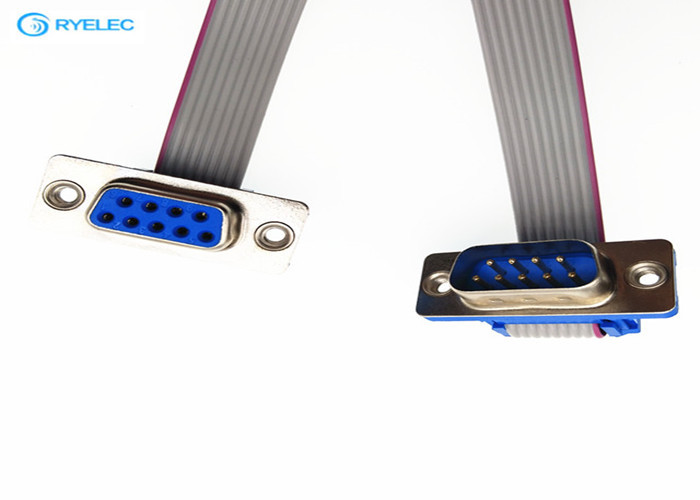 male to female 9pin DB9 grey flat Cable Serial COM Port Adapter Convertor