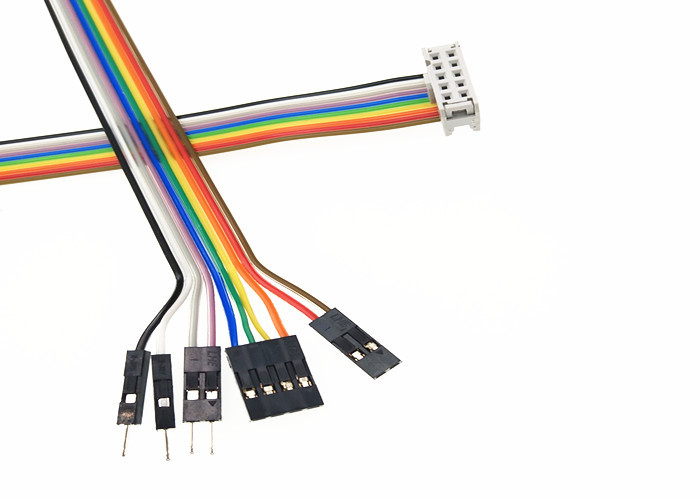 Laptop Dupont Housing Flat Ribbon Cable Assembly With 10 Pin 2.54mm IDC ...