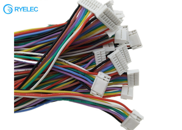 Custom 1.25mm Pitch 8 Pin JST-GH / GHR-08V Connectors With Silicon 3239 30AWG Rubber Wire Cable