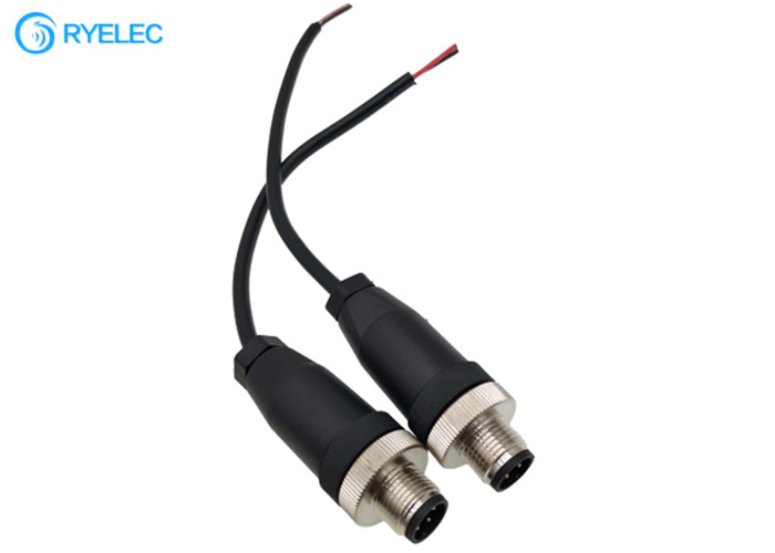 M12 4Pin Screw Type Aviation Connector Male Power Cable For Rear View ...
