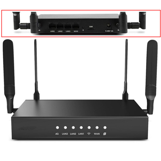 ROHS Industrial Access Point Black Modem 4G 5G WiFi Router 8M ROM