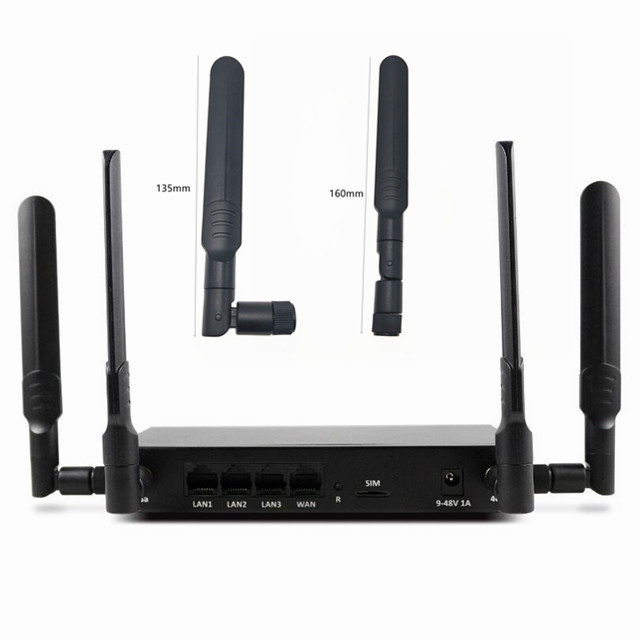 ROHS Industrial Access Point Black Modem 4G 5G WiFi Router 8M ROM