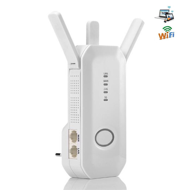 Mobile Dual Band 2.4G 5.8G Long Range WiFi Repeater With 3 Antenna