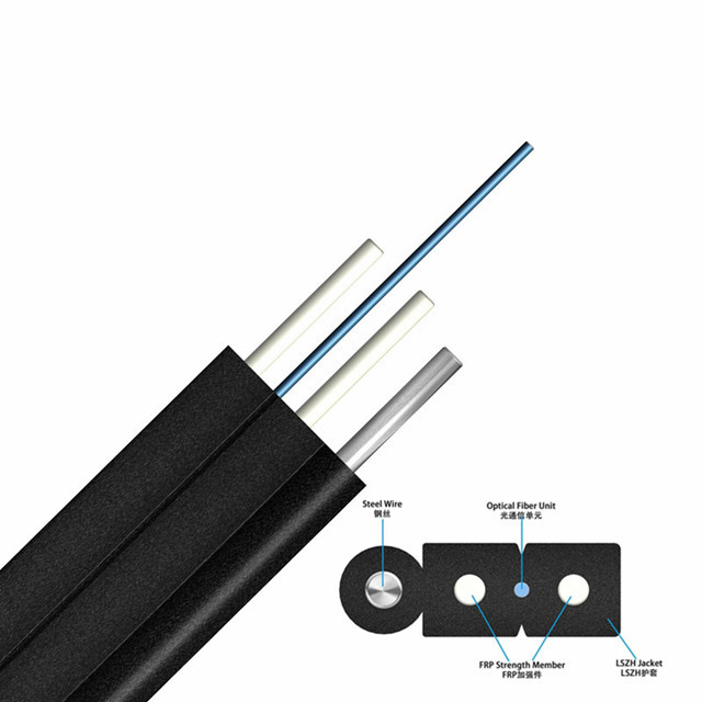4 Core G657A1 Indoor Drop Cable Home 1Km FRP KFRP FTTH
