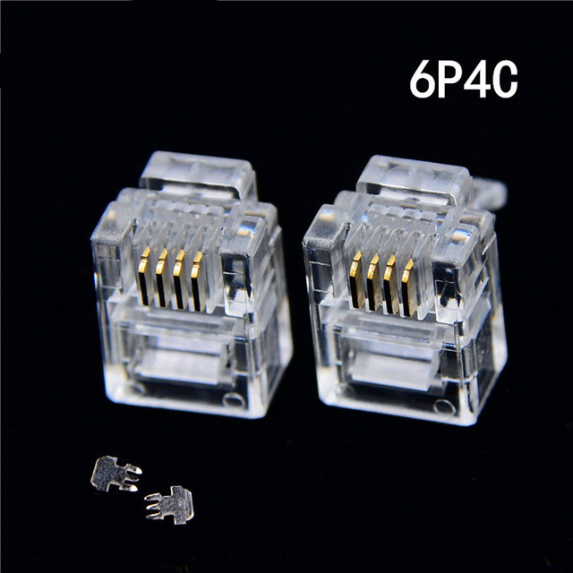 Ethernet Connections 6 Pin Telephone 6p4c 6p6c Rj11 Network Patch Cord
