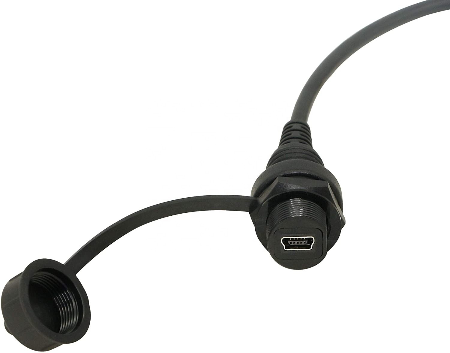 Waterproof LVDS Cable Assembly Flush Extension Cable USB Panel Mount