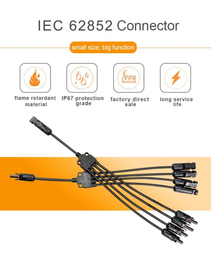 25mm2 Solar PV Cable Connector 50Hz Power Energy Systems